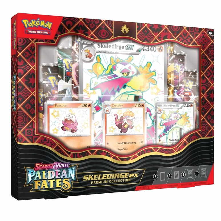 Precio PRO: 33.99€Skeledirge Ex - Premium Collection - Paldean Fates ...